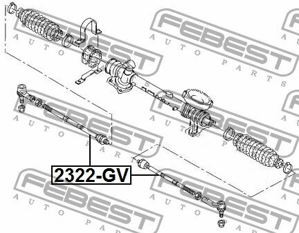 Тяга рулевая 2322GV, 2322GV FEBEST 2322-GV