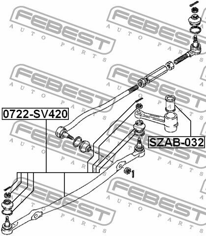 Сайлентблок маятниковго рычага, SZAB032 FEBEST SZAB-032