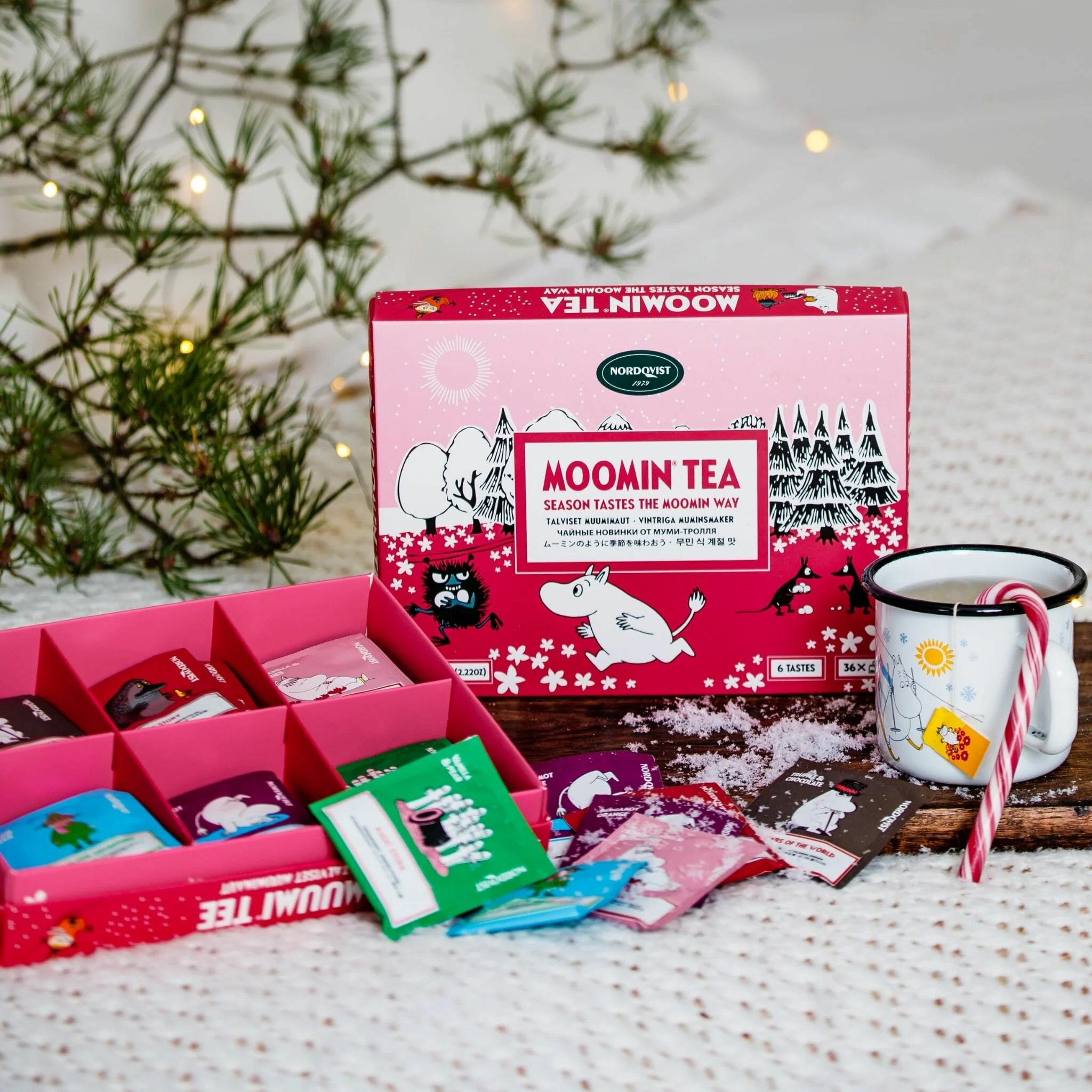 Набор чая Nordqvist Moomin Way Tea "Чайные новинки от Муми-Тролля" ассорти 6 вкусов, 36 пак (Финляндия)