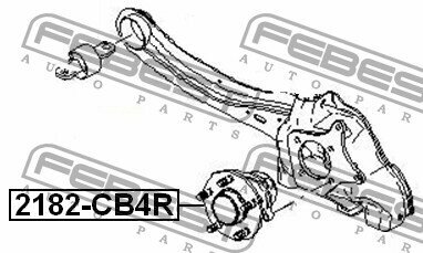 Ступица задняя, 2182CB4R FEBEST 2182-CB4R