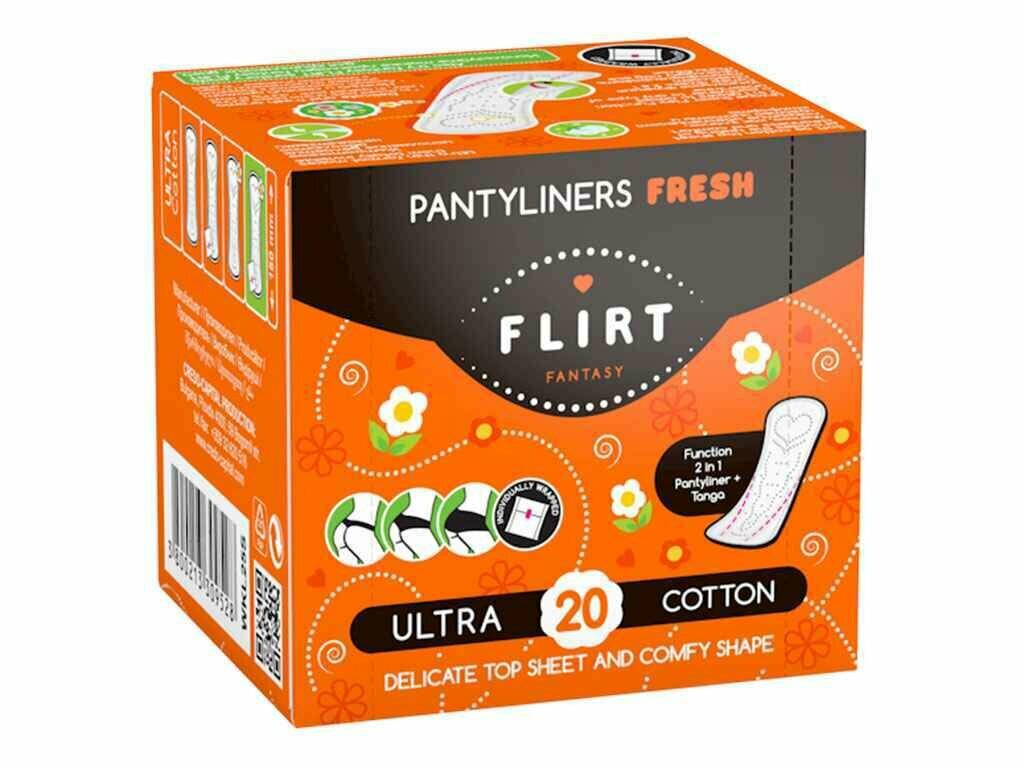 NORMAL Clinic fantasy FLIRT Fresh 2in1 - cotton&light- 150 мм, в полиэтиленовой упаковке, 20 шт.