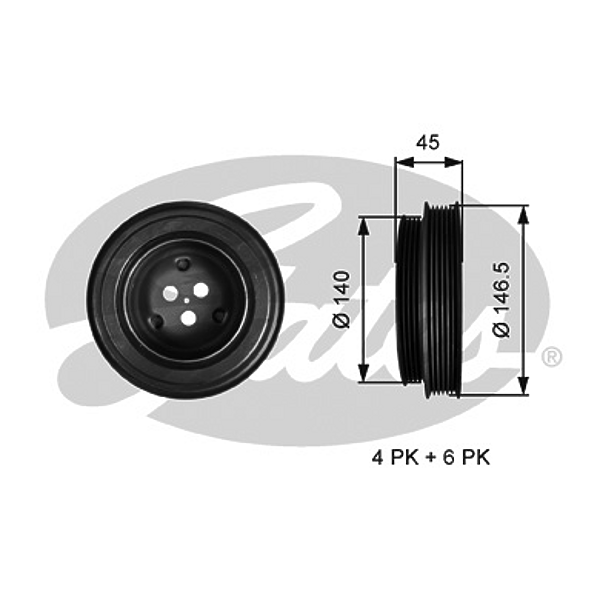 GATES TVD1138 (TVD1138) шкив коленвала двс