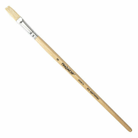 Кисть пифагор, щетина, плоская, № 8, 200873