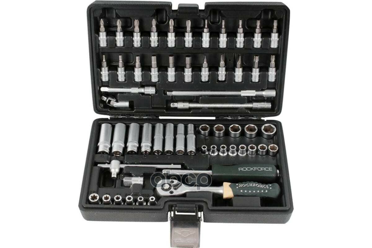 Набор головок торцевых и бит-головок 1/4" 57 предметов ROCKFORCE ROCK FORCE арт. RF25715