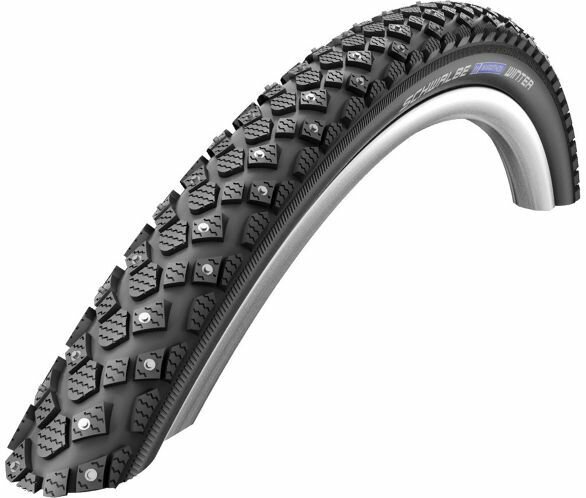 Покрышка велосипедная SCHWALBE 24x1.75 (47-507) MARATHON WINTER PLUS (184шипа) Perf, SmartGuard супер антипрокол, TwinSkin B/B+RT HS396 67EPI