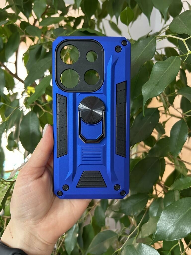 Чехол противоударный для Infinix Smart 7 Global / Инфиникс Смарт 7 Глобал military (Синий)