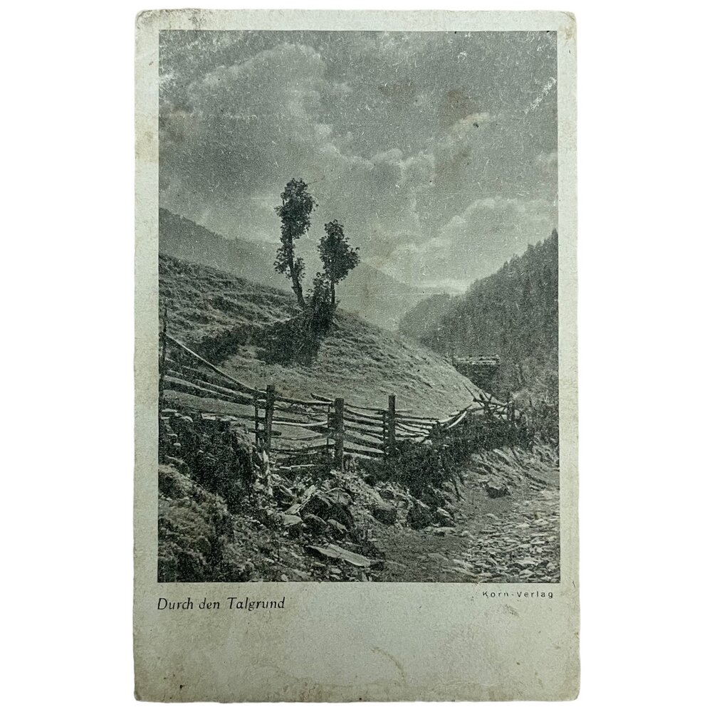 Почтовая открытка "Через дно долины" 1864 г. Германия
