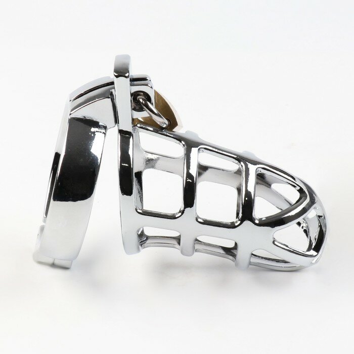 Пояс верности «Клетка целомудрия № 2» , кольца D = 4; 4.5; 5 см, замок, ключ, металл