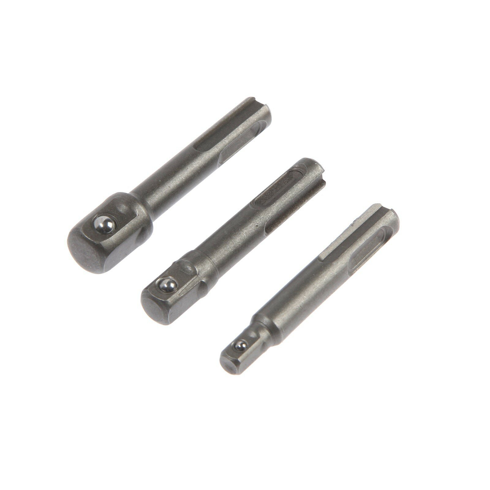 Набор адаптеров для торцевых головок тундра, SDS-plus, 1/2×75, 3/8 и 1/4" × 65 мм, 3 шт.