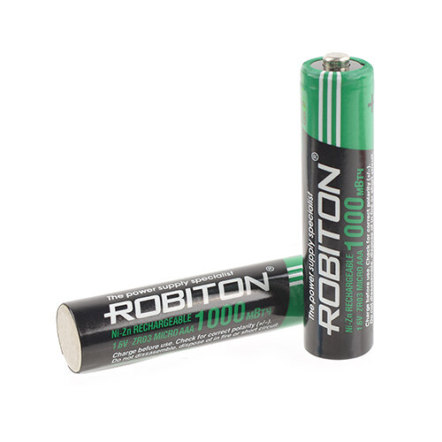 Аккумулятор ROBITON 1000NZAAA-2 Ni-Zn AAA 1000мВтч, 550мАч BL2