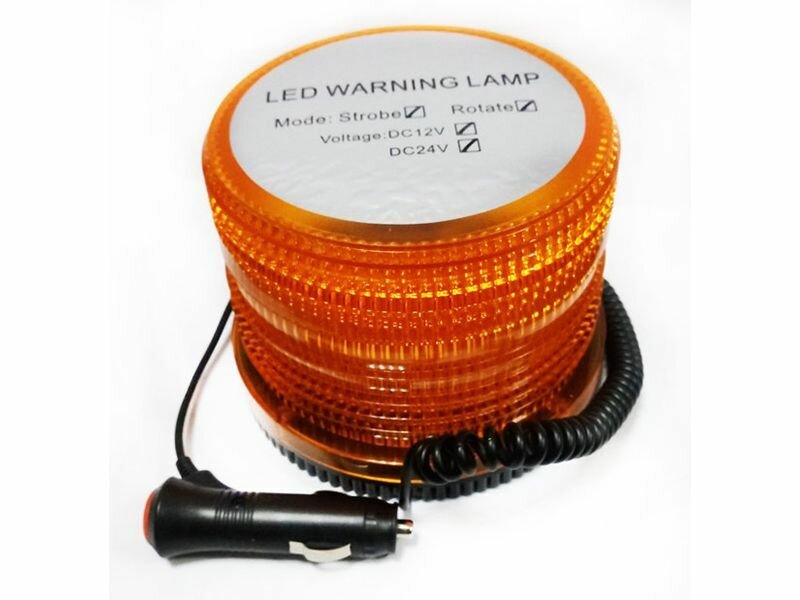 Маяк проблесковый светодиодный 24В (Стробоскоп, на магните, в прикуриватель)/Мигалка на крышу