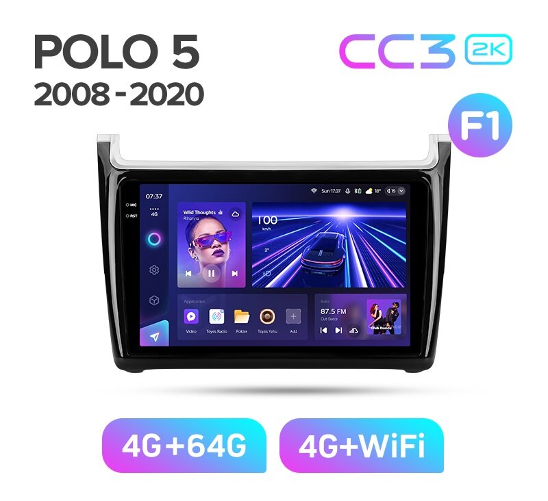 Магнитола TEYES VOLKSWAGEN POLO 5 2008-2020 г. CC3 2K 4/64ГБ голосовое управление В подарок!