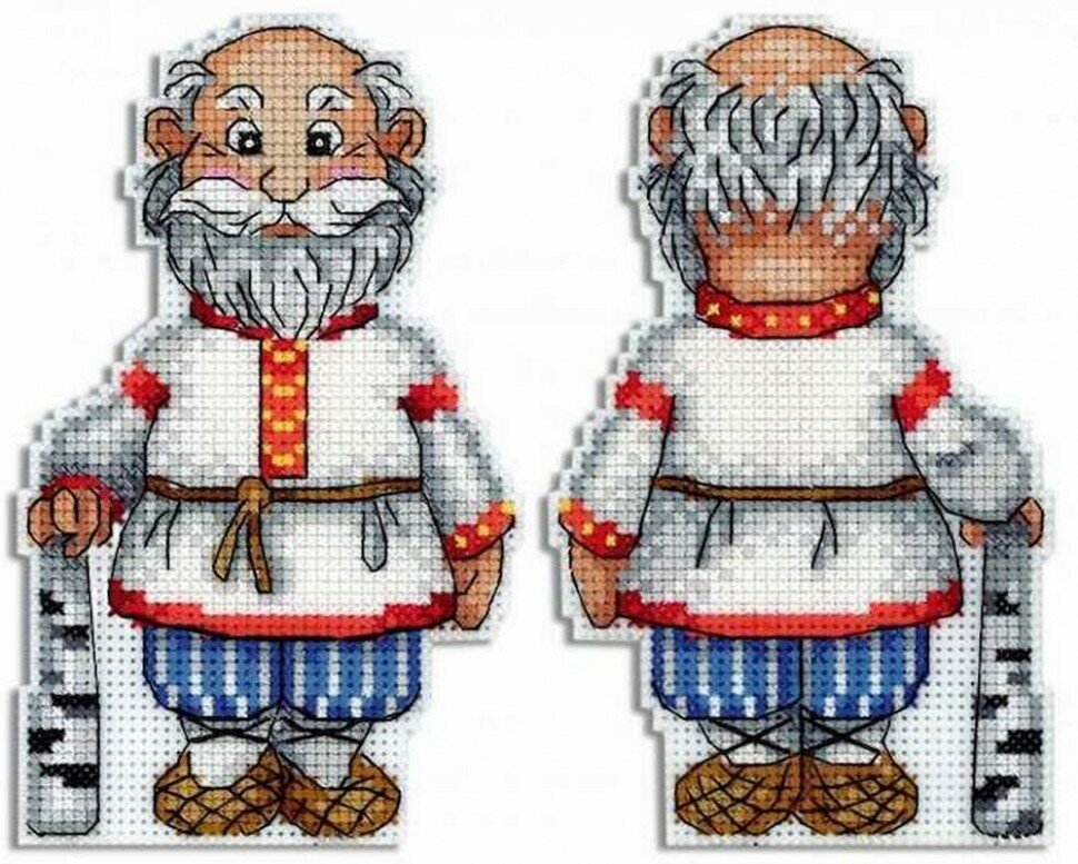 Набор для вышивания Жар-Птица #Р-467 Дедушка, Счетный крест, 8 x 13 см