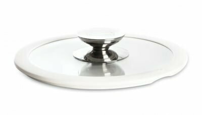 Крышка стеклянная с белым силиконовым ободком Berndes (Ø 16 см) (007516)