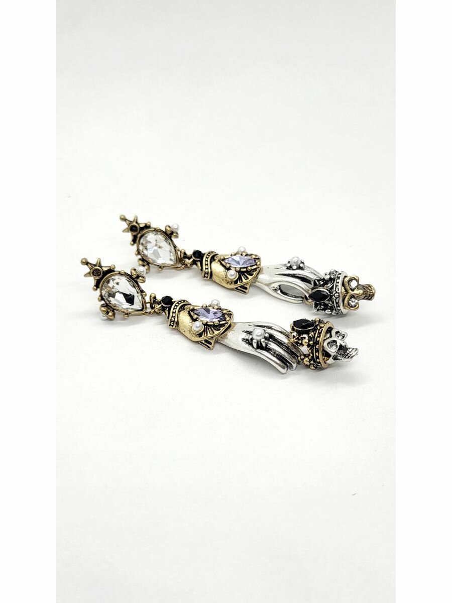 Серьги пусеты, кристалл