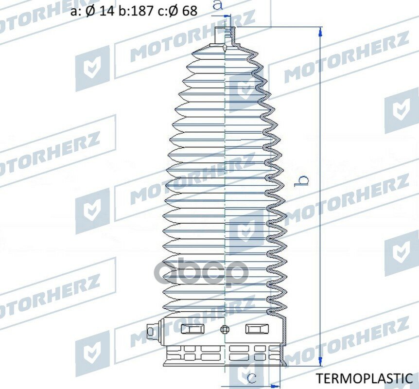Пыльник рулевой рейки Motorherz арт. RDZ0134MG