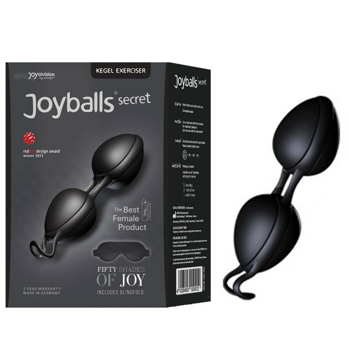 Вагинальные шарики Joy Division"Joyballs Secret"силиконовые, черные