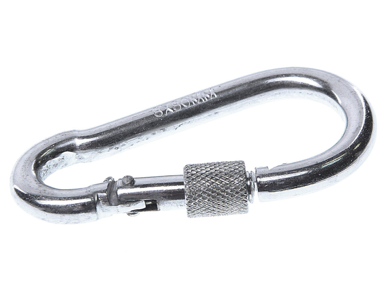 Карабин 8мм с фиксатором оцинкованный