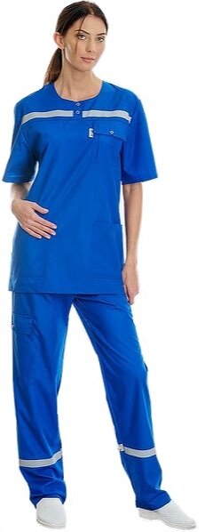 Костюм "Скорая помощь" женский васильковый. Размер:88-92. Рост:170-176