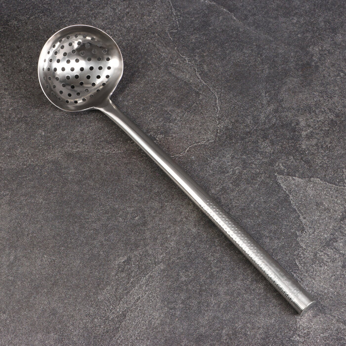 Шумовка для казана Шафран, 49 см, диаметр 12.5 см, глубина 5.5 см, узбекская, металл