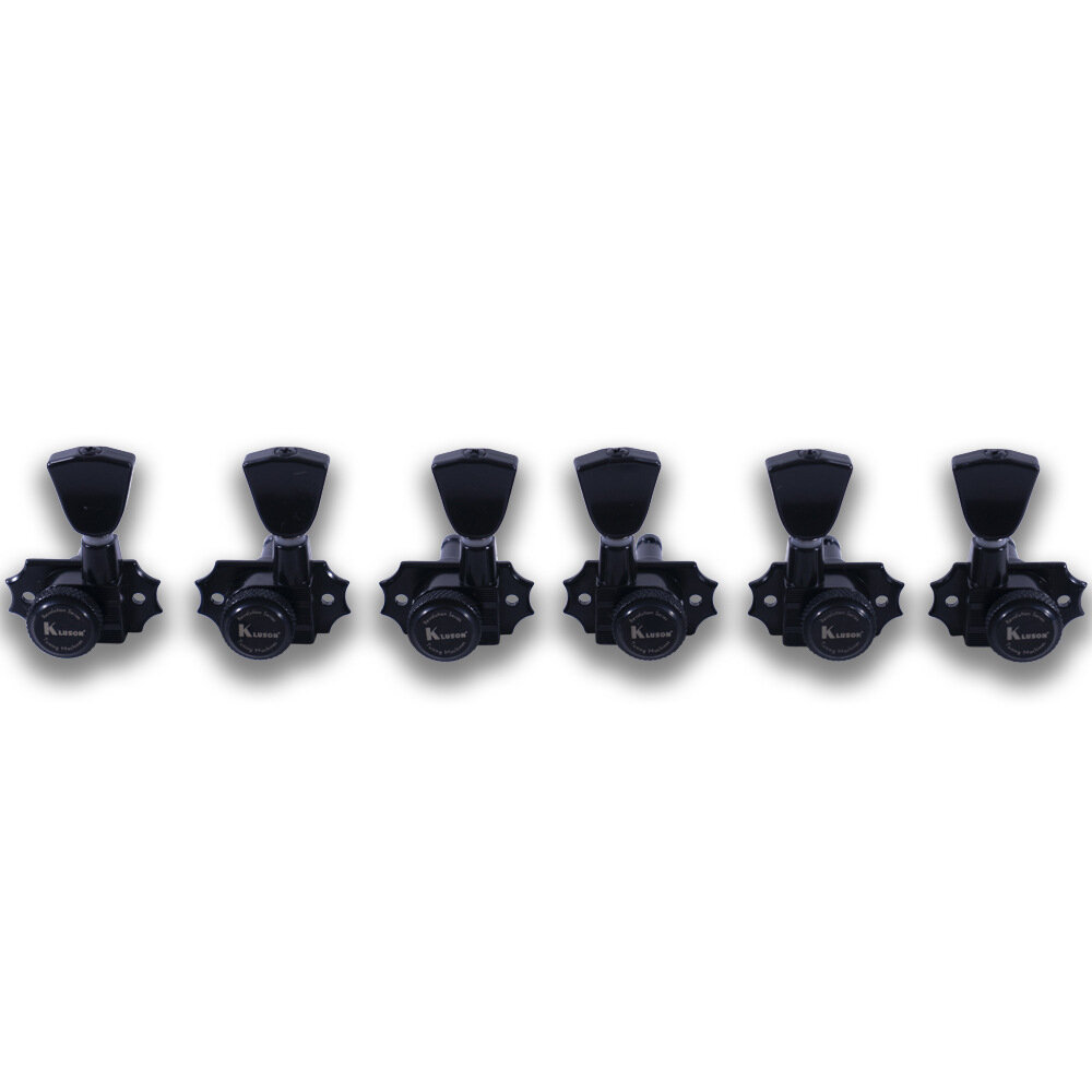 Колки 3+3 Kluson Revolution KRGL-3-B, локовые, чёрные