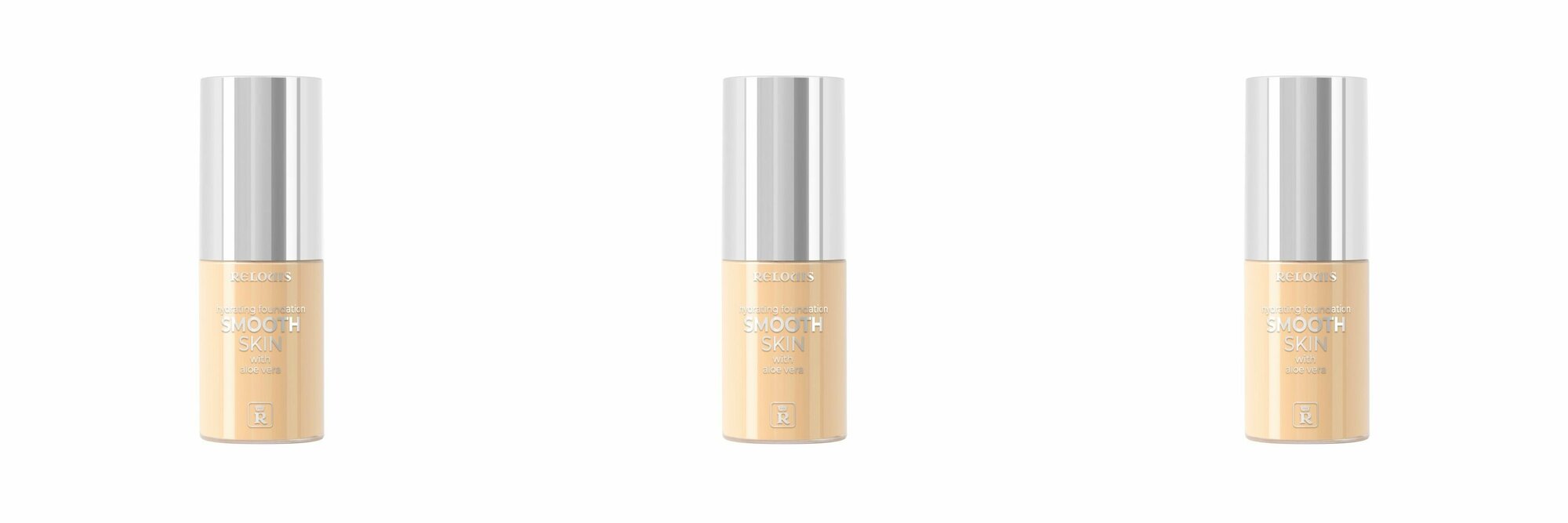 Relouis Тональный крем Увлажняющий с алоэ вера Smooth Skin, тон 01, Светлый Бежевый , 30г, 3 уп.