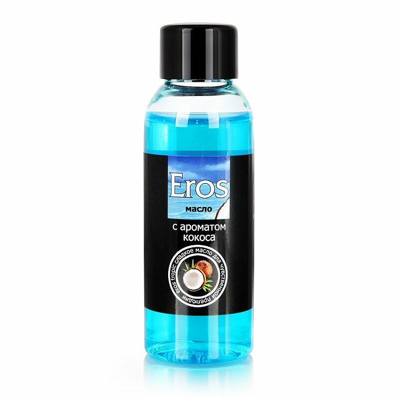 Масло массажное Биоритм Eros Exotic, с ароматом кокоса, голубое, 75г