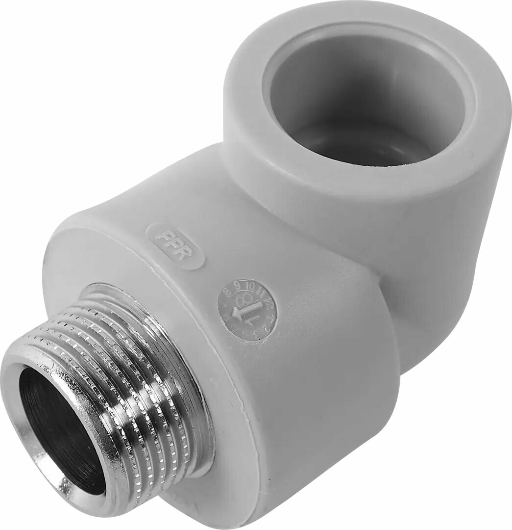 Угол 90° комбинированный FV-Plast 3/4"х25 мм НР полипропилен 216025