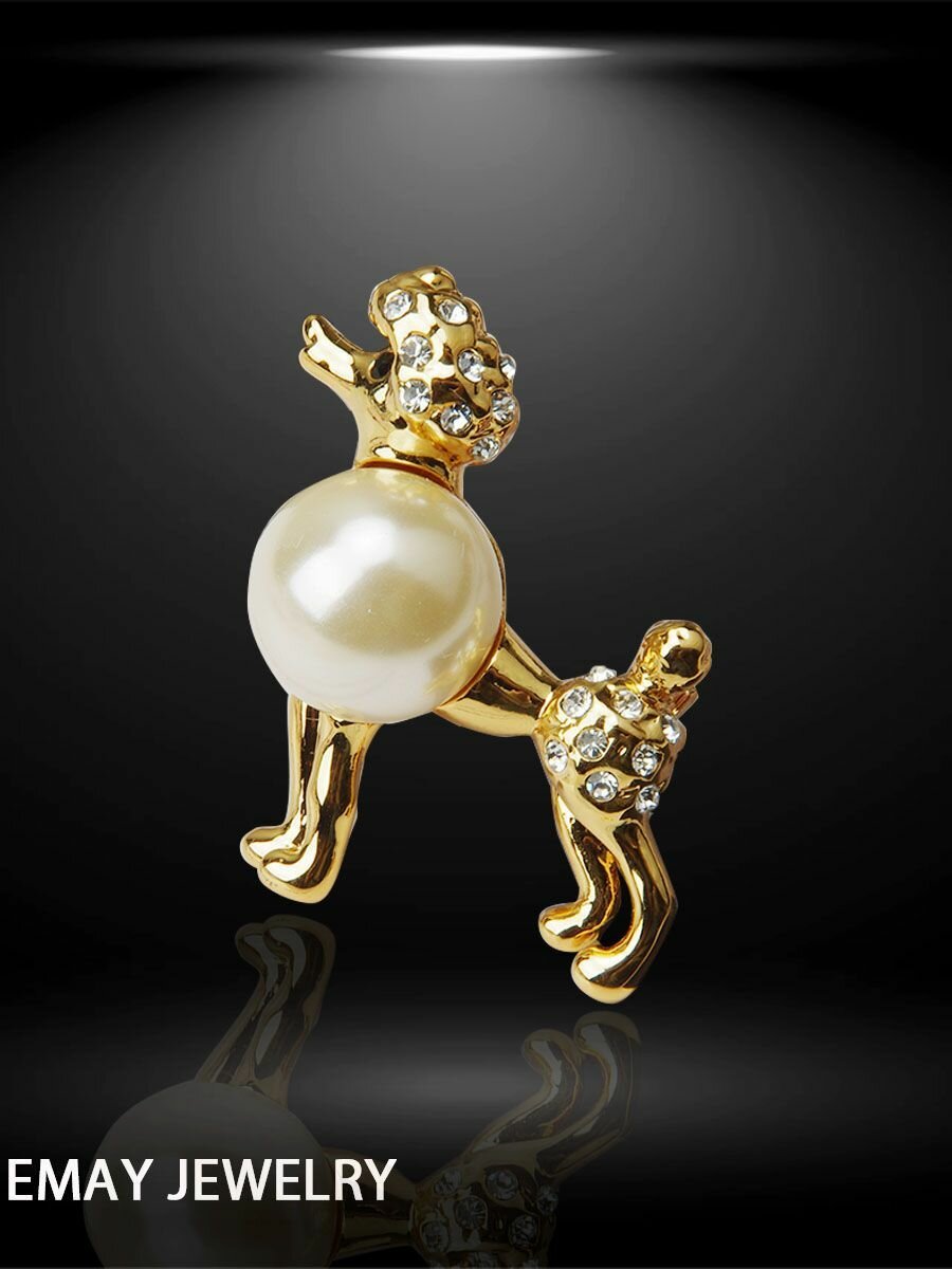 Брошь, искусственный камень