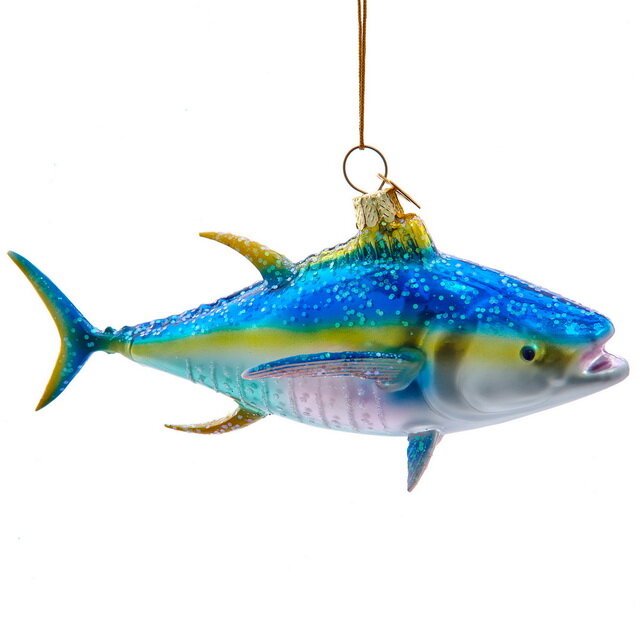 Стеклянная елочная игрушка Рыба - King Tuna 15 см, подвеска, Kurts Adler (Куртс Адлер), NB1764