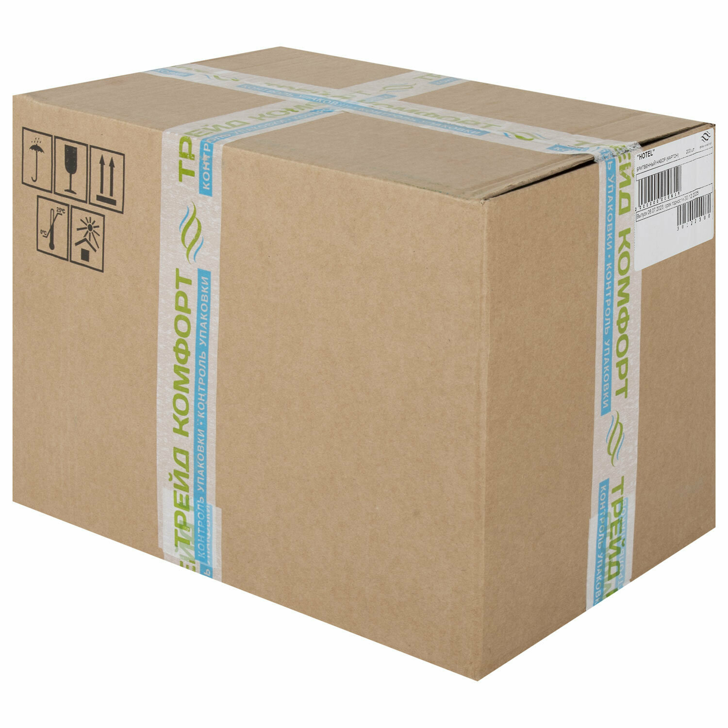 Бритвенный набор комплект 200 шт, HOTEL (крем для бритья + станок), картон, 2000121