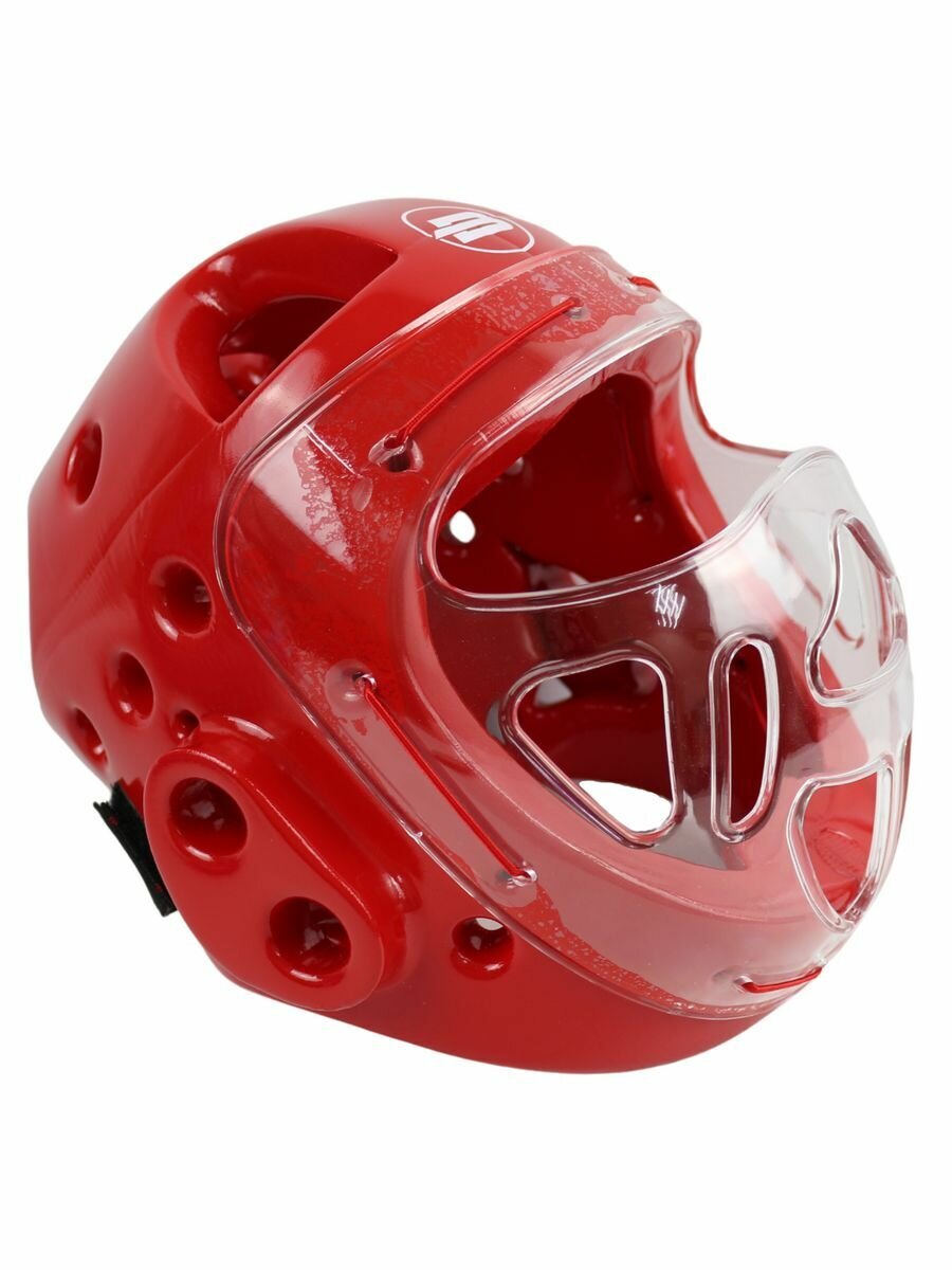 Шлем Тхэквондо С Маской Красный (M / 54-56)