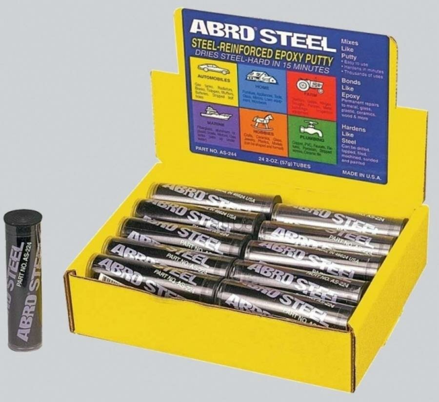 ABRO AS-224-R Холодная сварка вес 2 унции (58.6 гр.) ABRO AS-224-R ABRO AS-224-R
