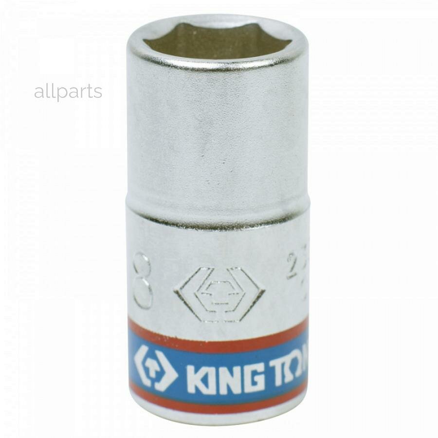KING TONY 233508M Головка торцевая стандартная шестигранная 1/4 , 8 мм
