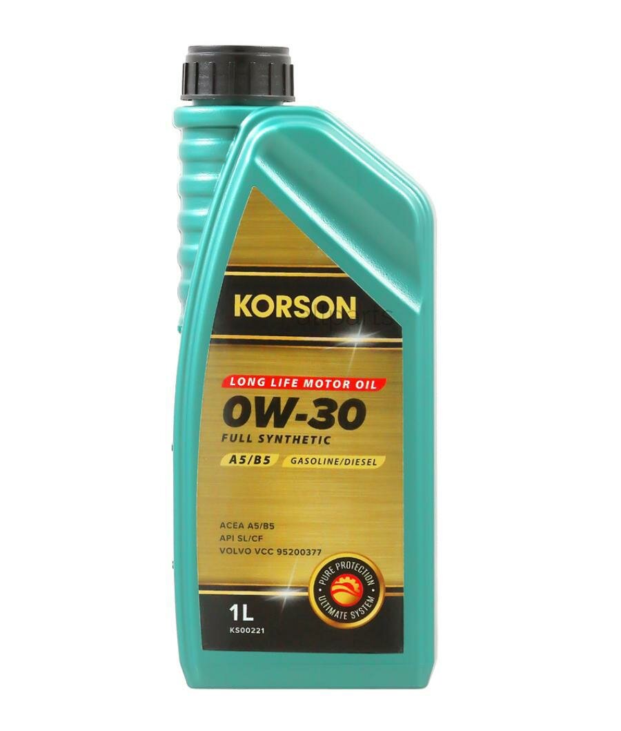 KORSON KS00221 Масло моторное FULL SYNTEHTIC 0W-30 A5/B5 1l