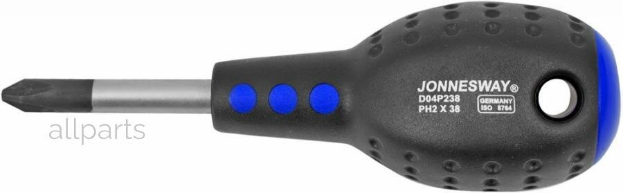 JONNESWAY D04P238 Отвертка крестовая FULL STAR PH2x38 мм JONNESWAY D04P238