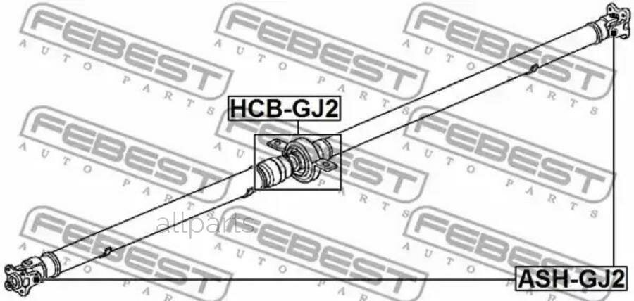 FEBEST ASHGJ2 крестовина карданного вала! 20X52\ Mazda CX-5 11-13