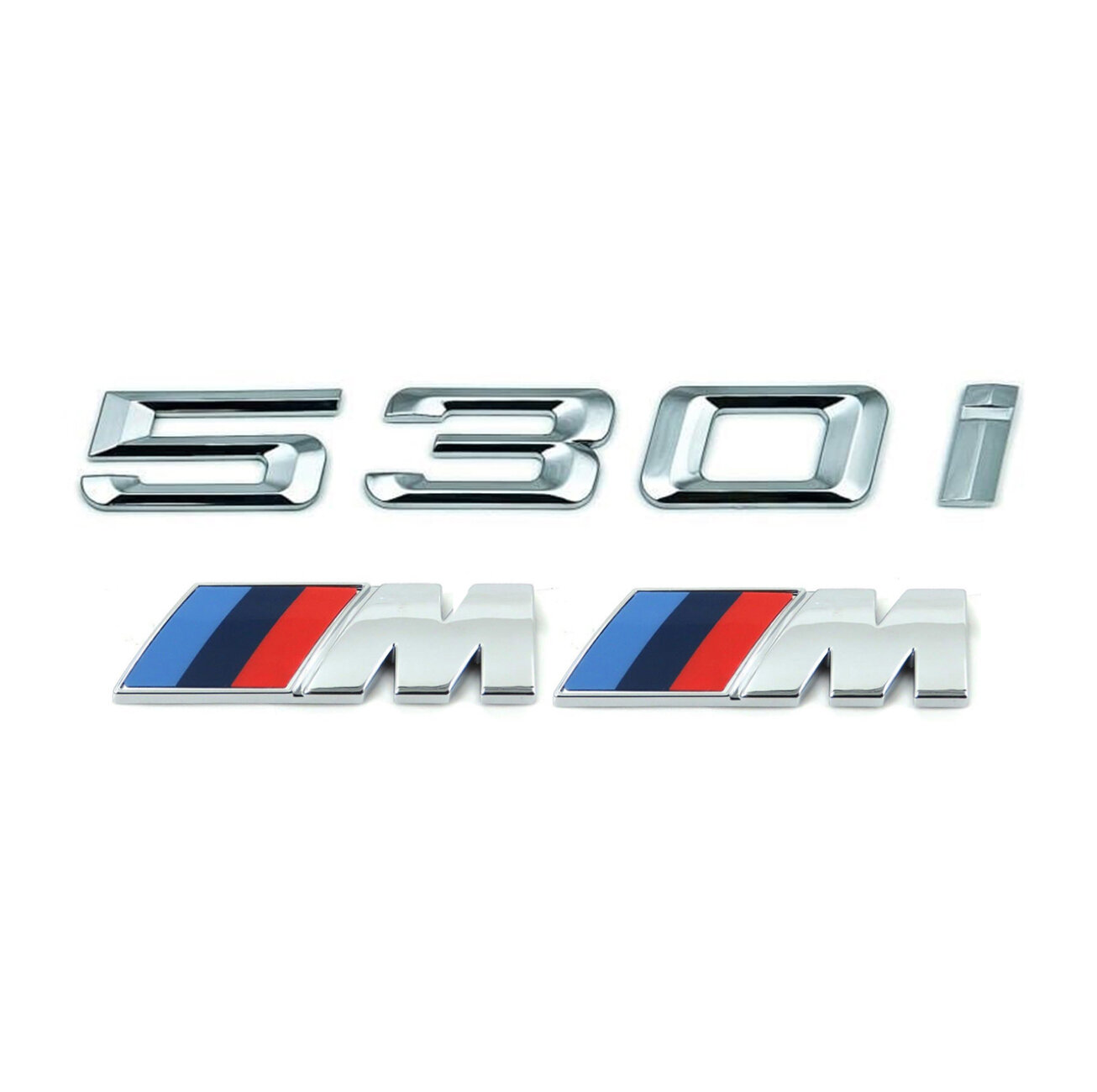 Комплект: шильдик на багажник длям BMW 416d + 2 эмблемы на крыло M-performance хром