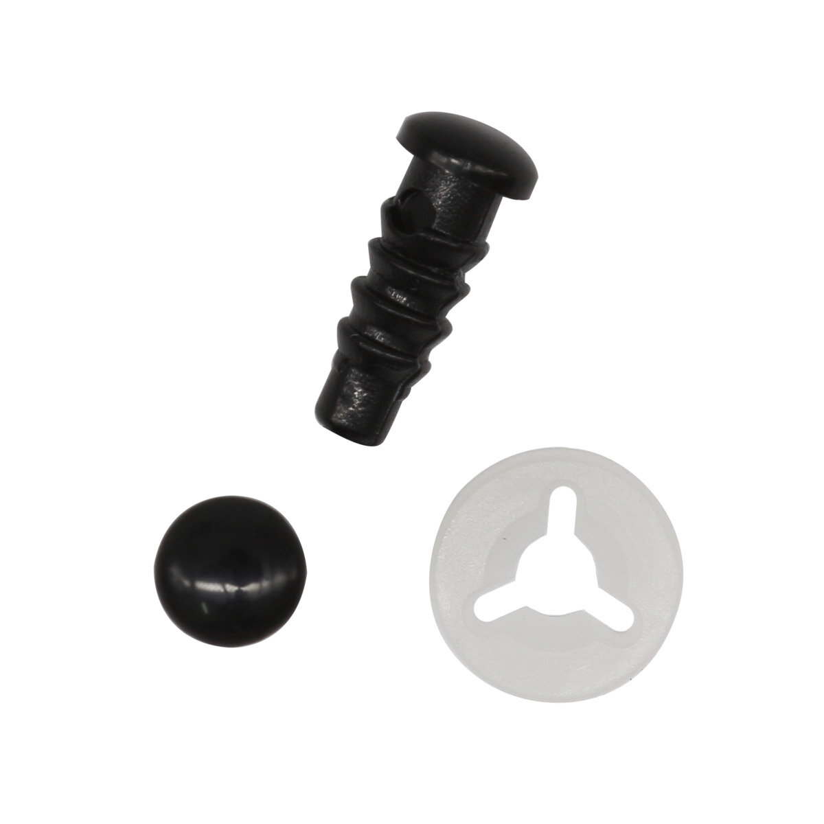 Глазки для игрушек и кукол, 4,5 мм, 24 шт, круглые, плоские, с фиксатором, Айрис