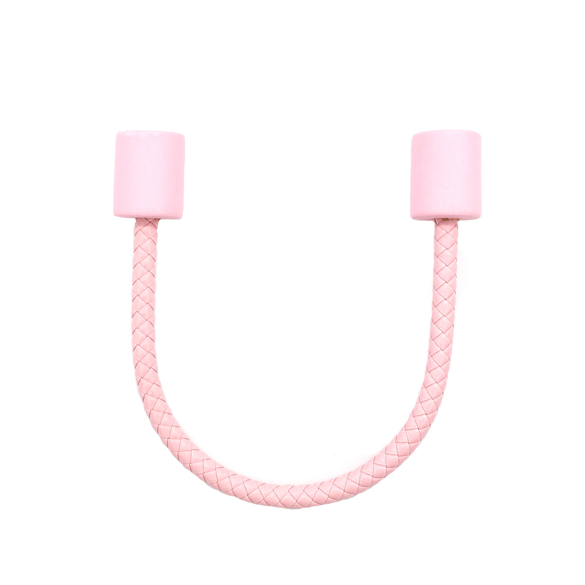 Подхват для штор гибкий, 30 см (кожзам, дерево), Айрис (розовый)