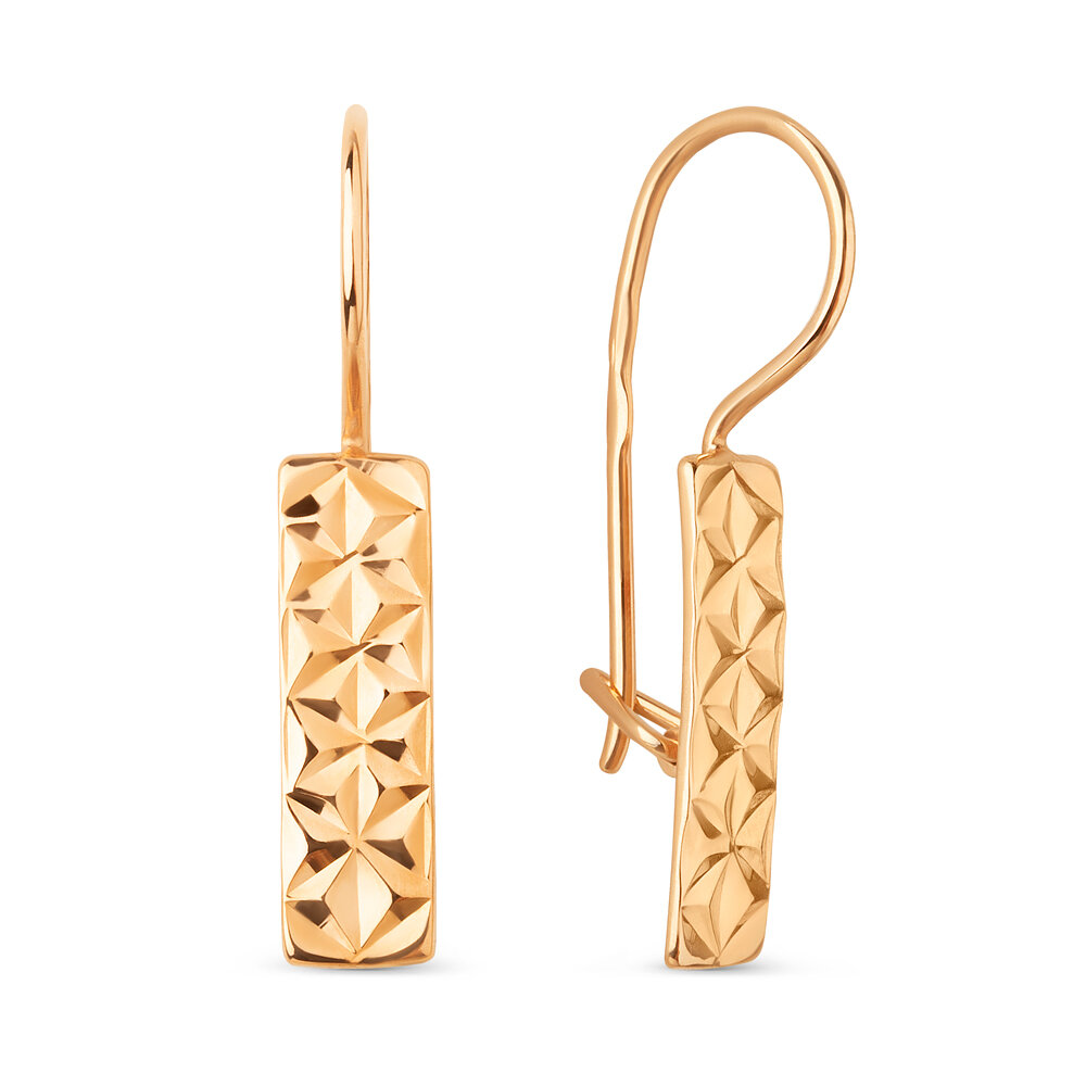 Серьги, красное золото, 585 проба