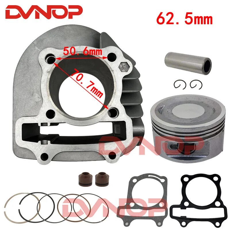 Комплект цилиндров мотоцикла, поршень и кольцевая прокладка для ATV175 200 ATV200 WY200 GY6230 61 мм 62,5 мм 63 мм ATV 62.5mm