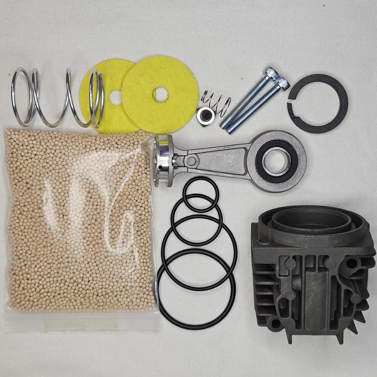 Ремкомплект компрессора пневмоподвески AUDI Q7(4L) A6(C6) BMW e53 Range Rover L322 (Комплект-4К)