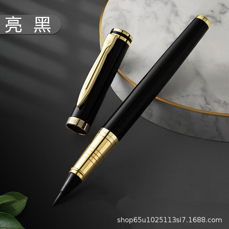 Кисть для каллиграфии HERO Pen, мягкая, ярко-чёрная, металл, Kenhao