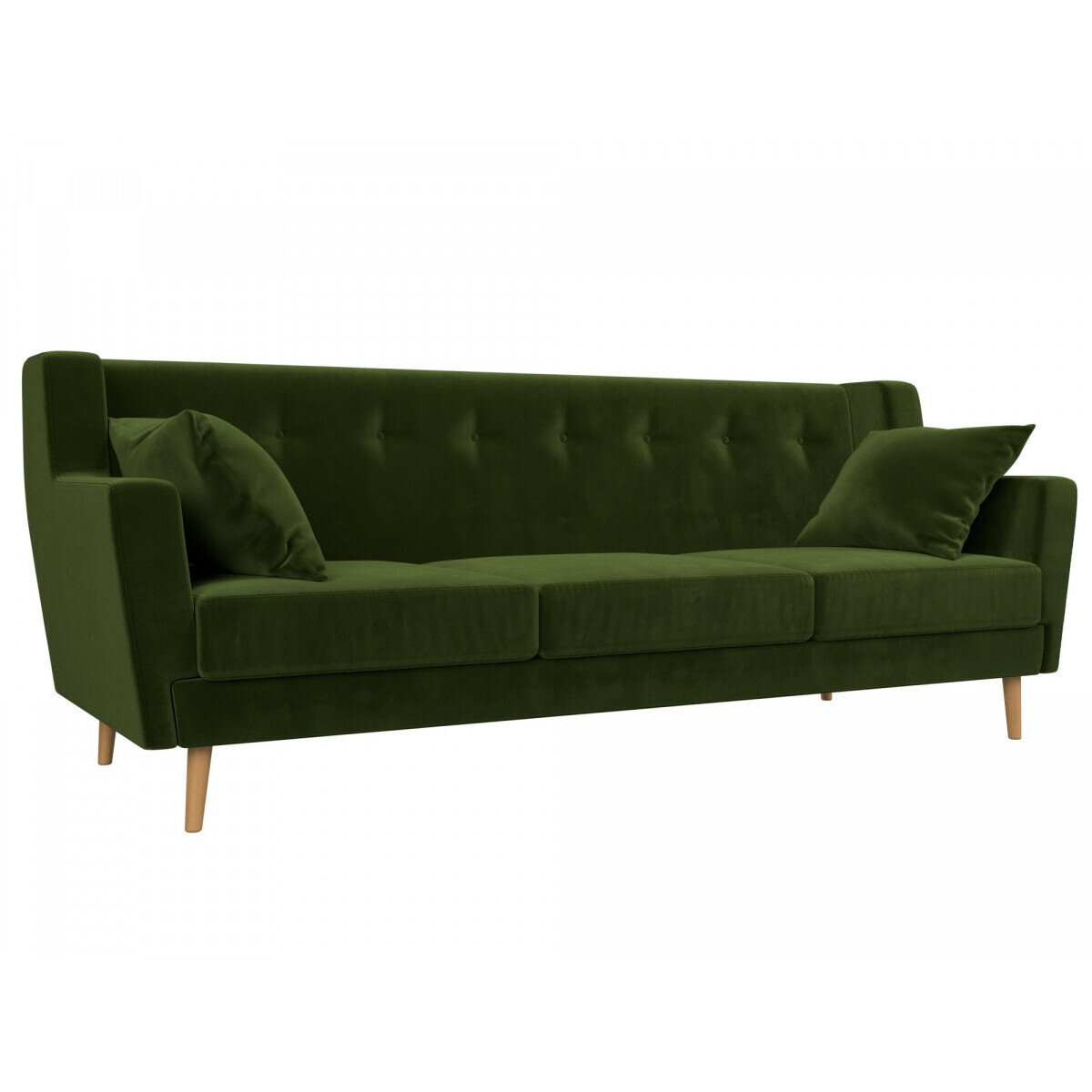 Прямой диван Брайтон 3, Микровельвет, Модель 109158