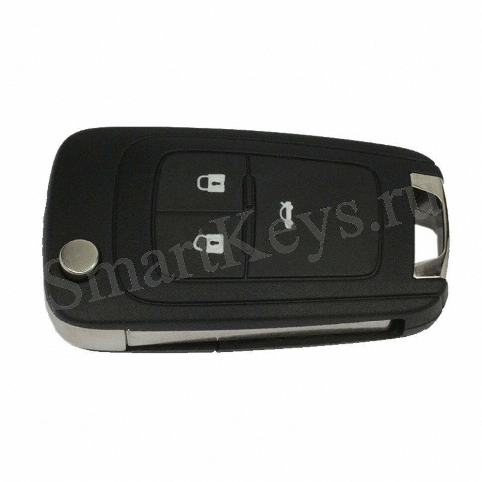 Ключ Шевроле выкидной 3 кнопки 433Мгц 13504195
