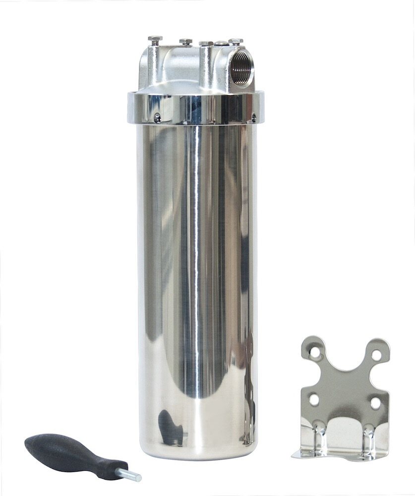 Фильтр магистральный Ecoline SL10 для холодной и горячей воды ( нержавеющая сталь )1/2