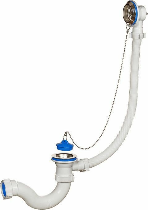 Орио А-4008 Сифон для ванны 1 1/2"х40, «S» тип, с переливом