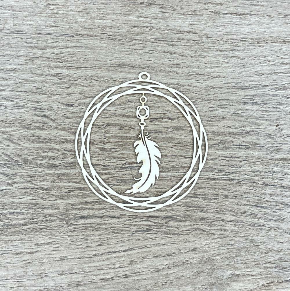 Чипборд "Перо в ловце" толщина 1,55 мм