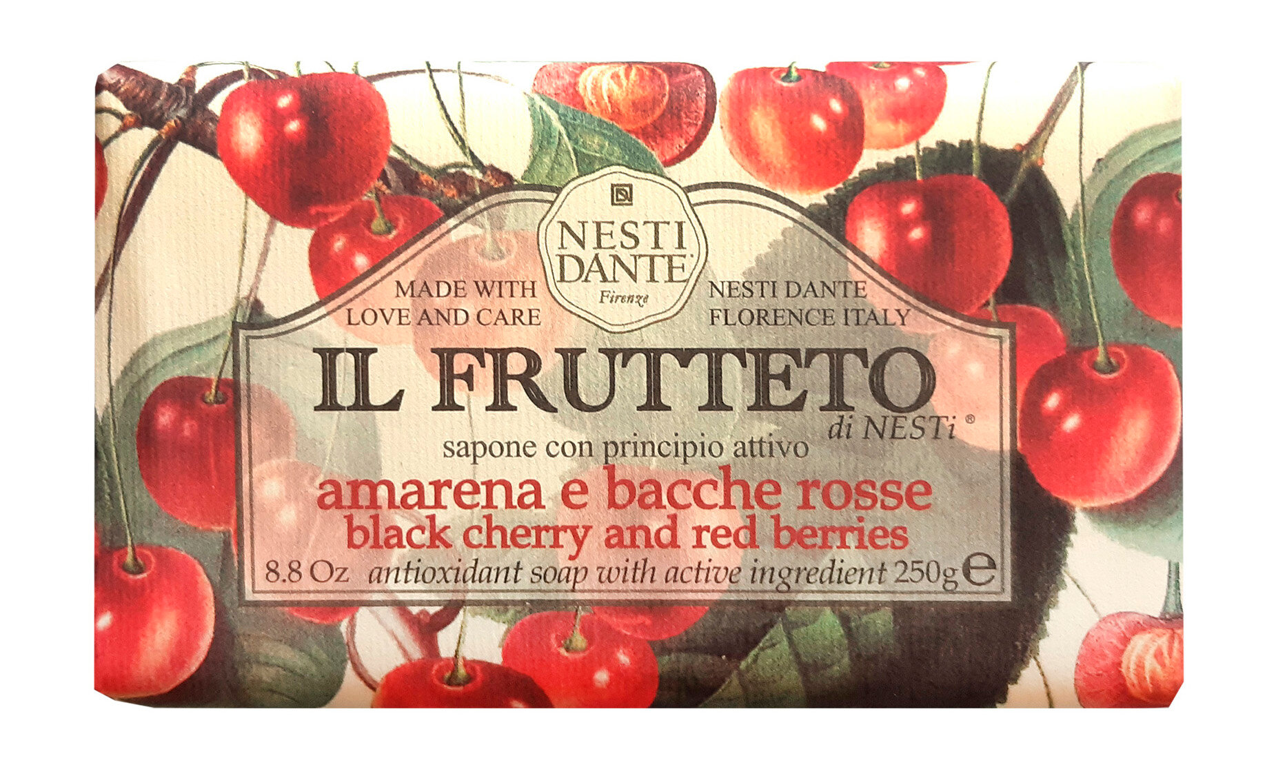 NESTI DANTE Il Frutteto Мыло Черешня и Красные ягоды, 250 г